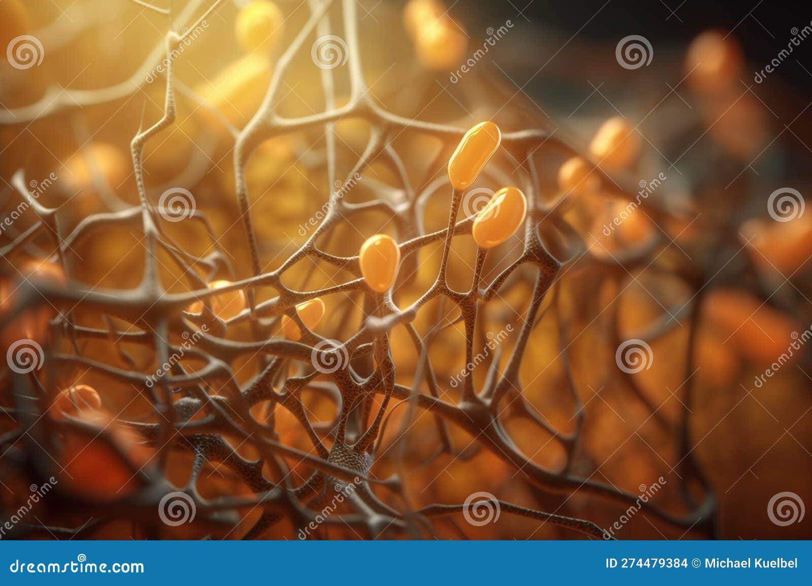 Vibrant 3D Illustration of Cellulose Synthesis Process Stock ...