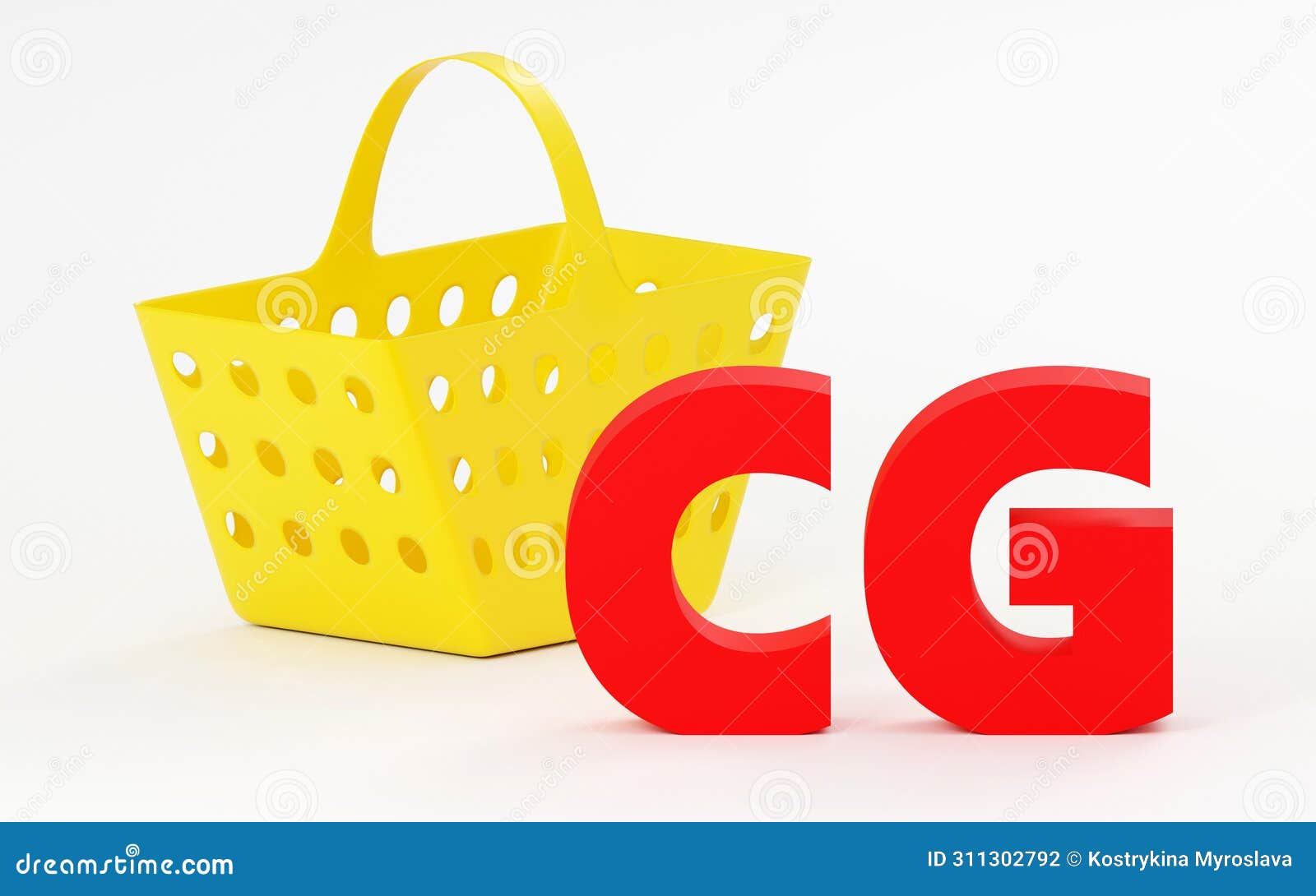 Vibrant 3D Illustration Featuring Bold CG Letters beside a Bright ...