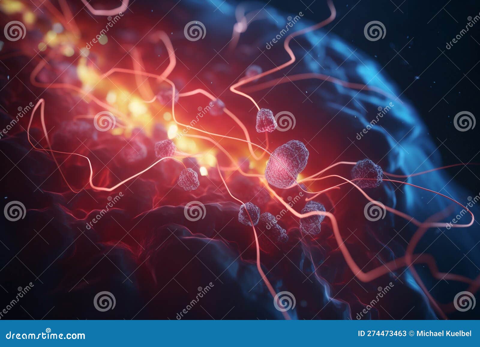 Colorful 3D Illustration of Digestion Process on a Microscopic Scale ... Colorful 3D Illustration of Digestion Process on a Microscopic Scale ...
