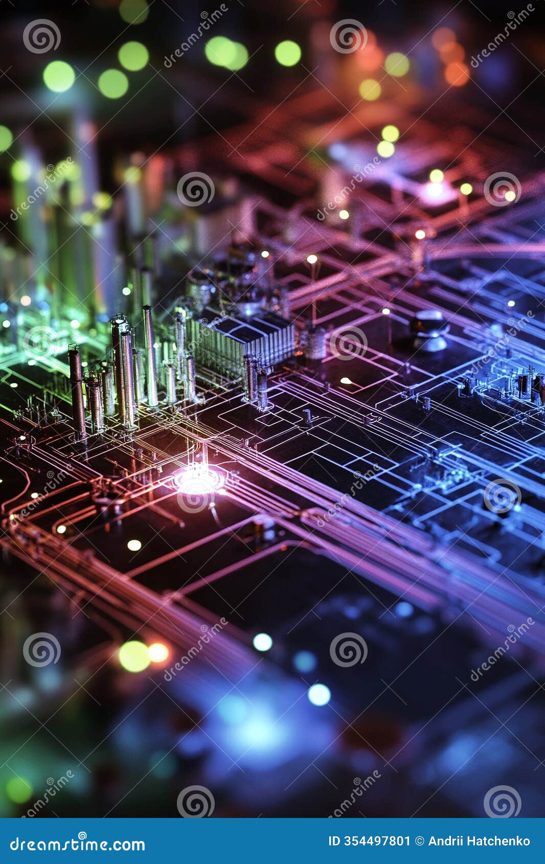 A Vibrant 3D Map of Industrial Zones with Highlighted GIS Network Paths ...