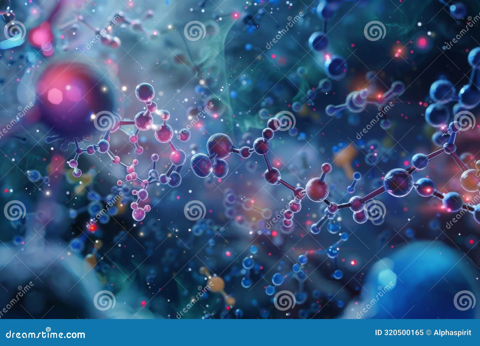 Biochemistry Concept DNA Molecules Structure With Blood And Human Body ...