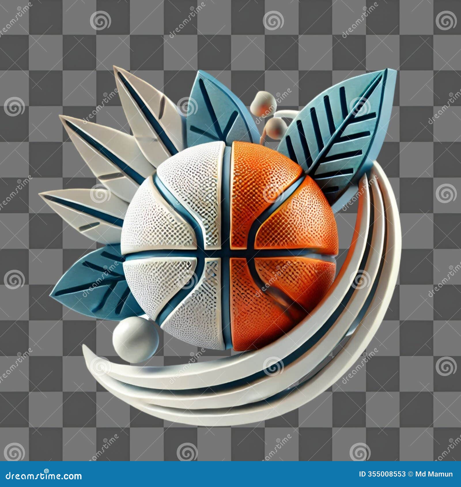 Basketball Split Frame For Vertical Text With Alphabet Half Ball Team ...