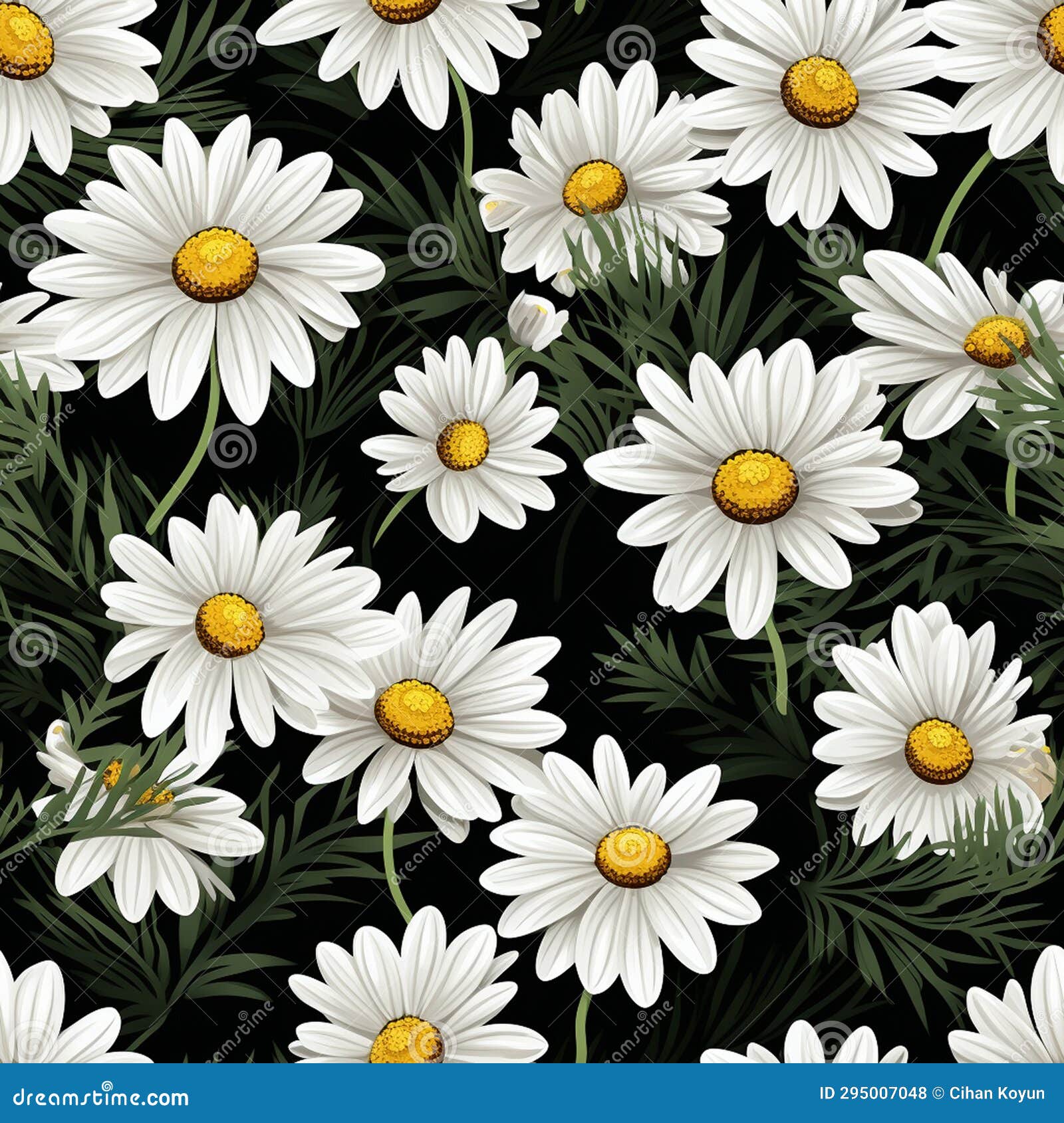 Vibrant Daisy Texture for Eye-catching Backdrop Stock Illustration ...