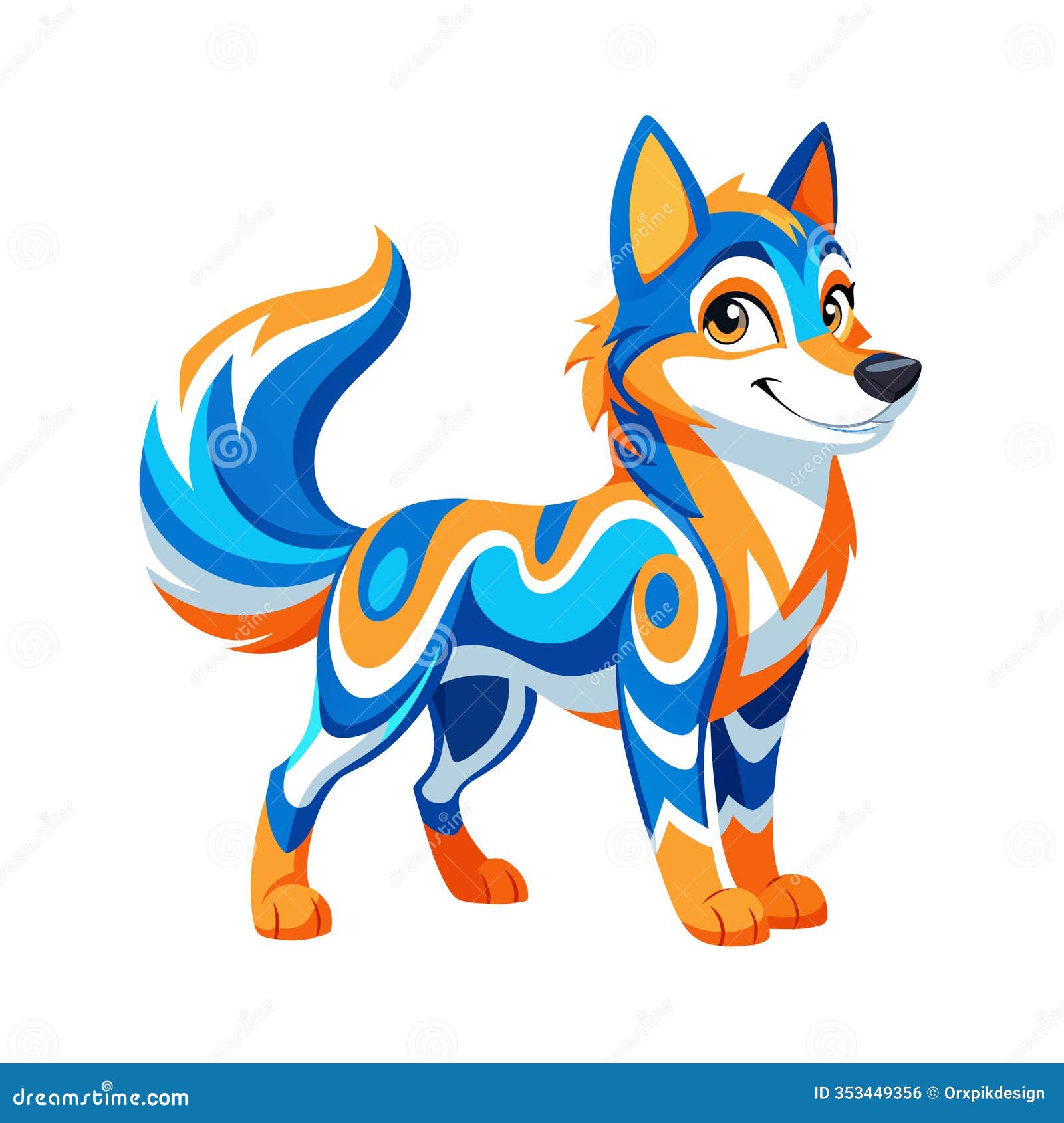 Vibrant Dash The Daring Dingo Character Illustration Cartoon Vector ...