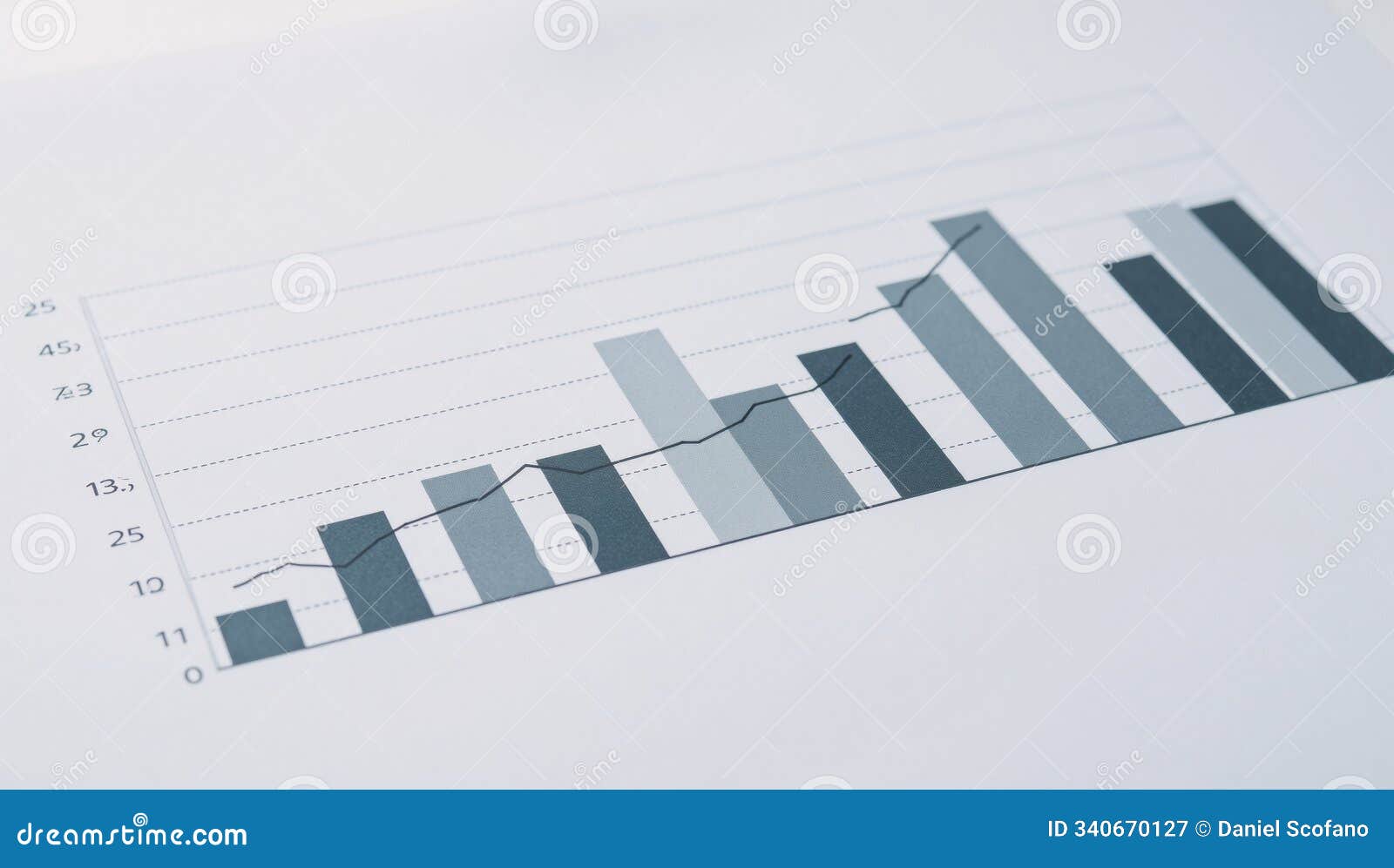 Vibrant Data Analysis Graph Multiple Line Bar Charts Layered Stock ...