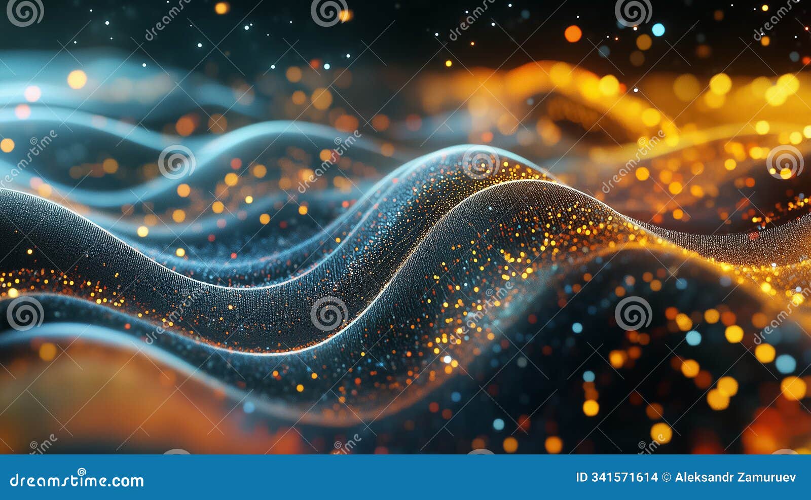 Vibrant Data Streams Flow in a Mesmerizing Wave Pattern, Illuminated by ...