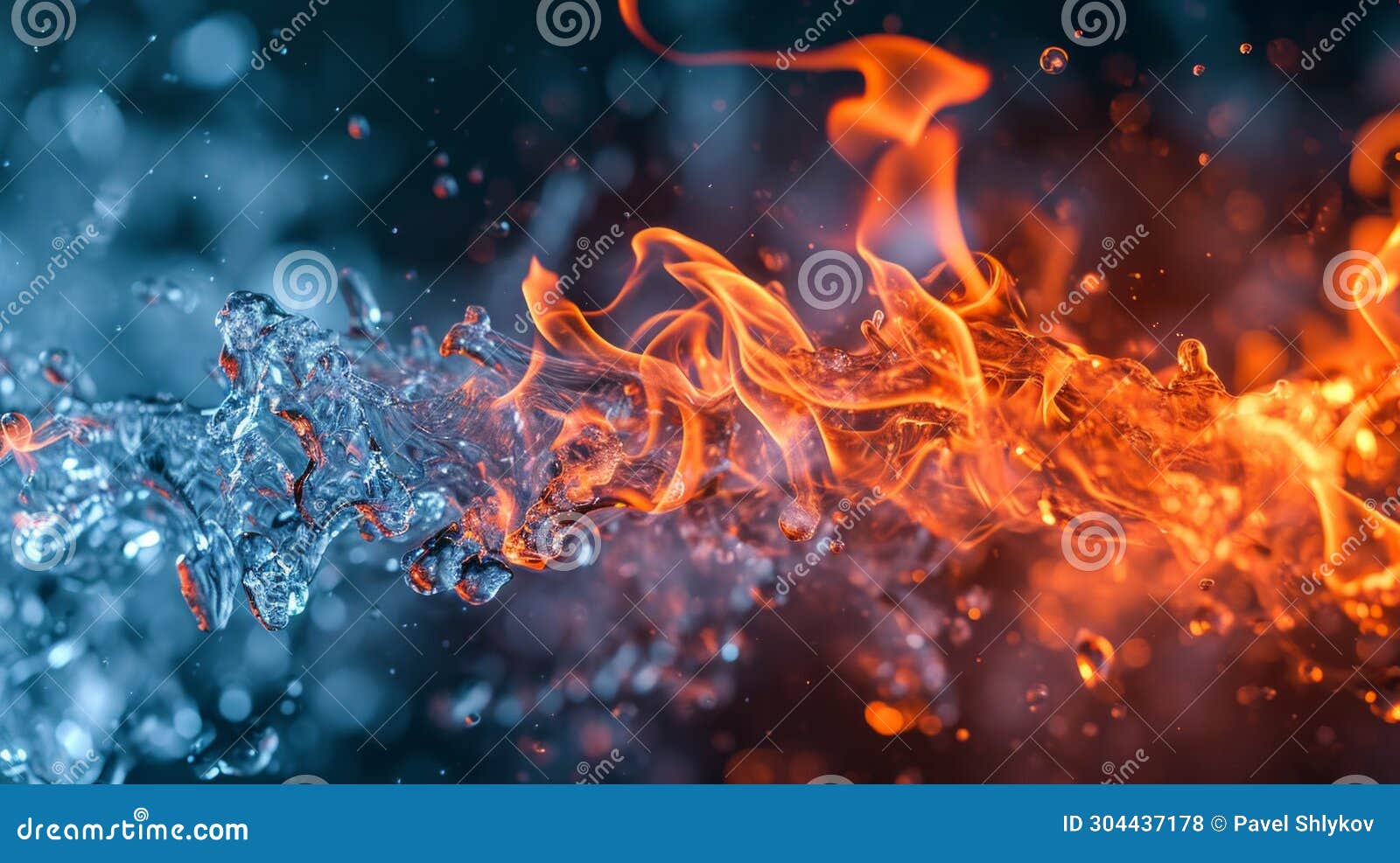 Vibrant Depiction Of The Contrast Between Fire And Ice Wallpaper Cold