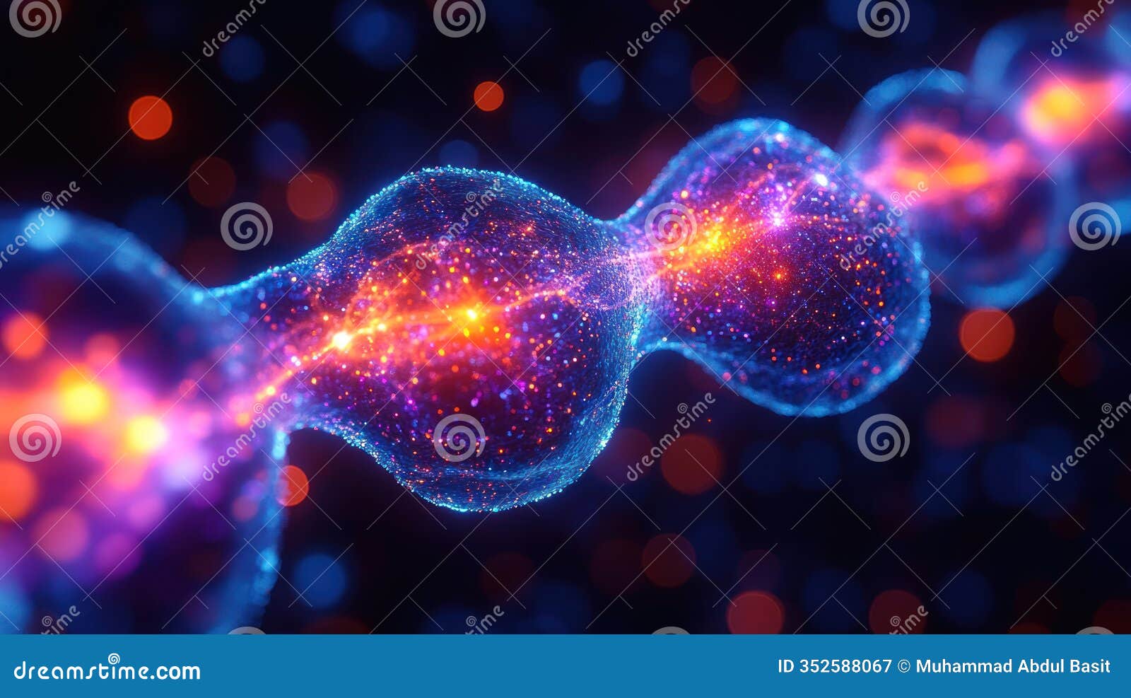 A Vibrant Depiction of Molecular Structures in a Cosmic Background ...