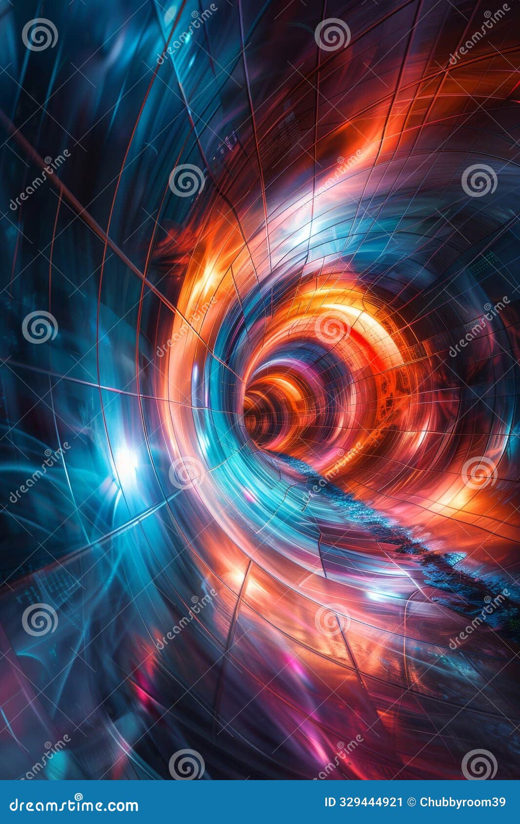 In A Time-bending Realm, An Analogue Futuristic Clock Manifests. Stock ...