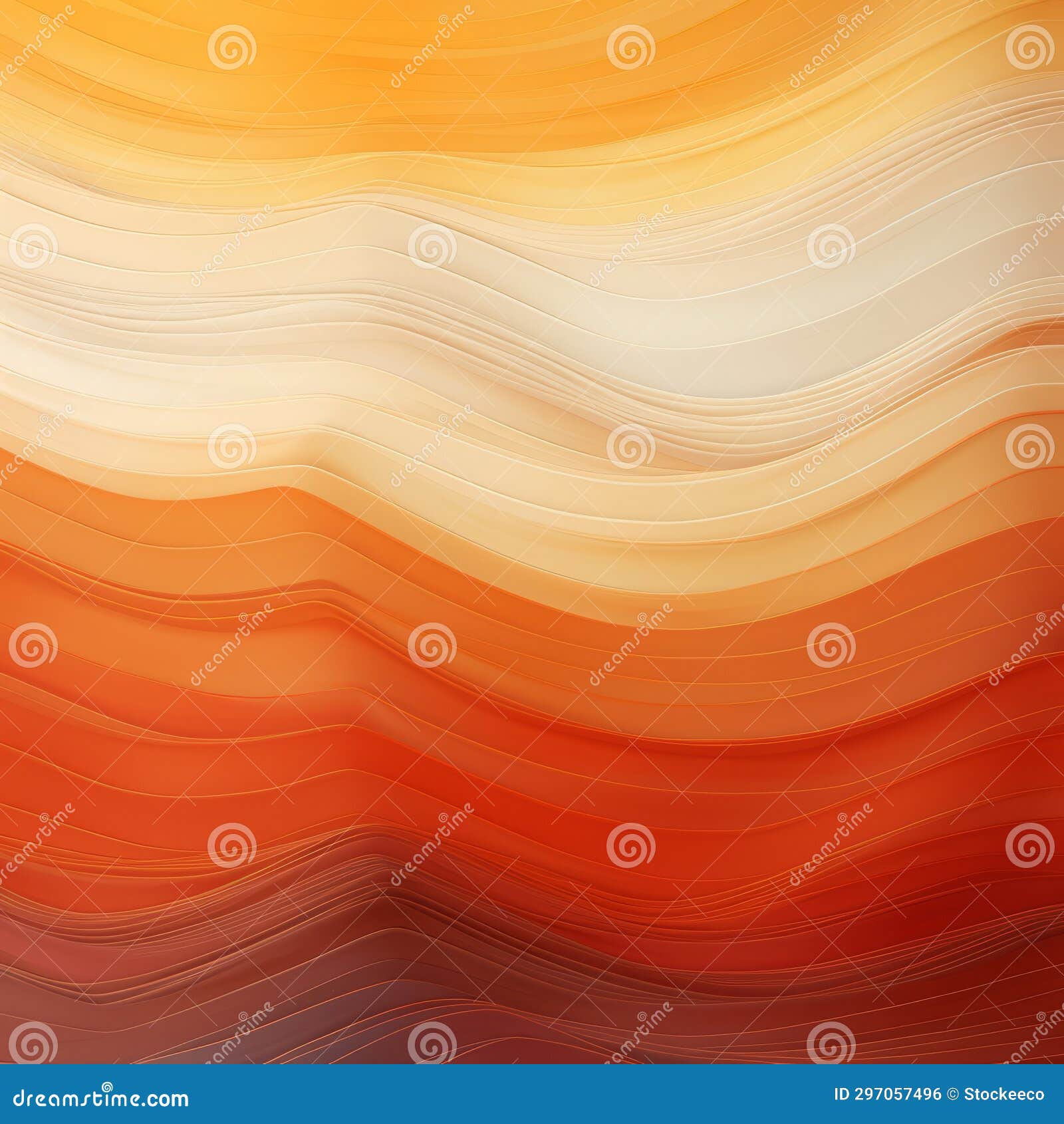 Vibrant Desertwave: Abstract Orange and Cream Colored Background Stock ...