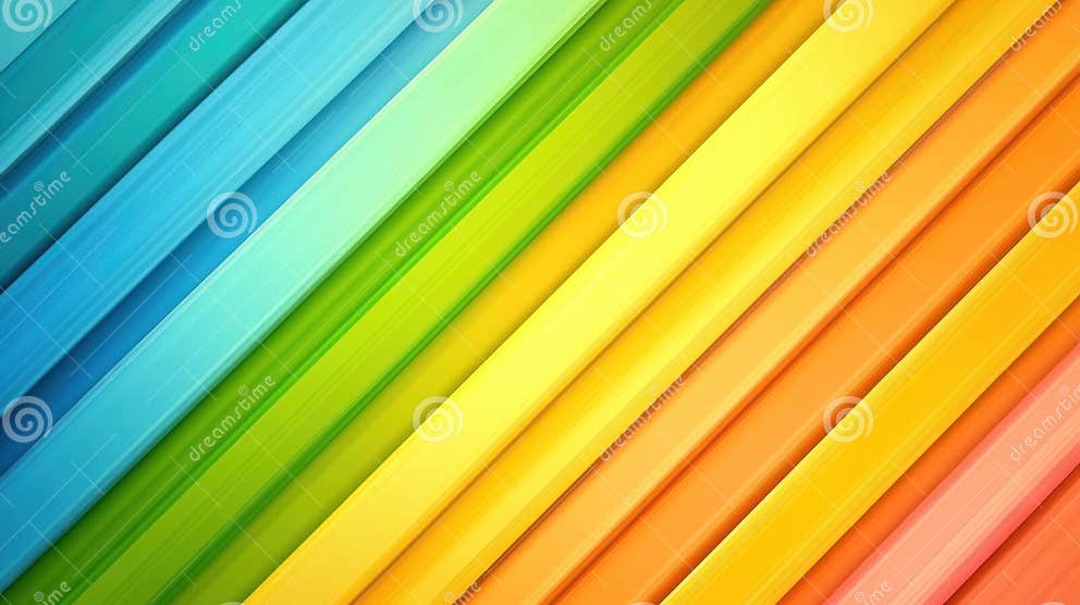 Vibrant Diagonal Stripes in a Spectrum of Colors Create a Dynamic ...