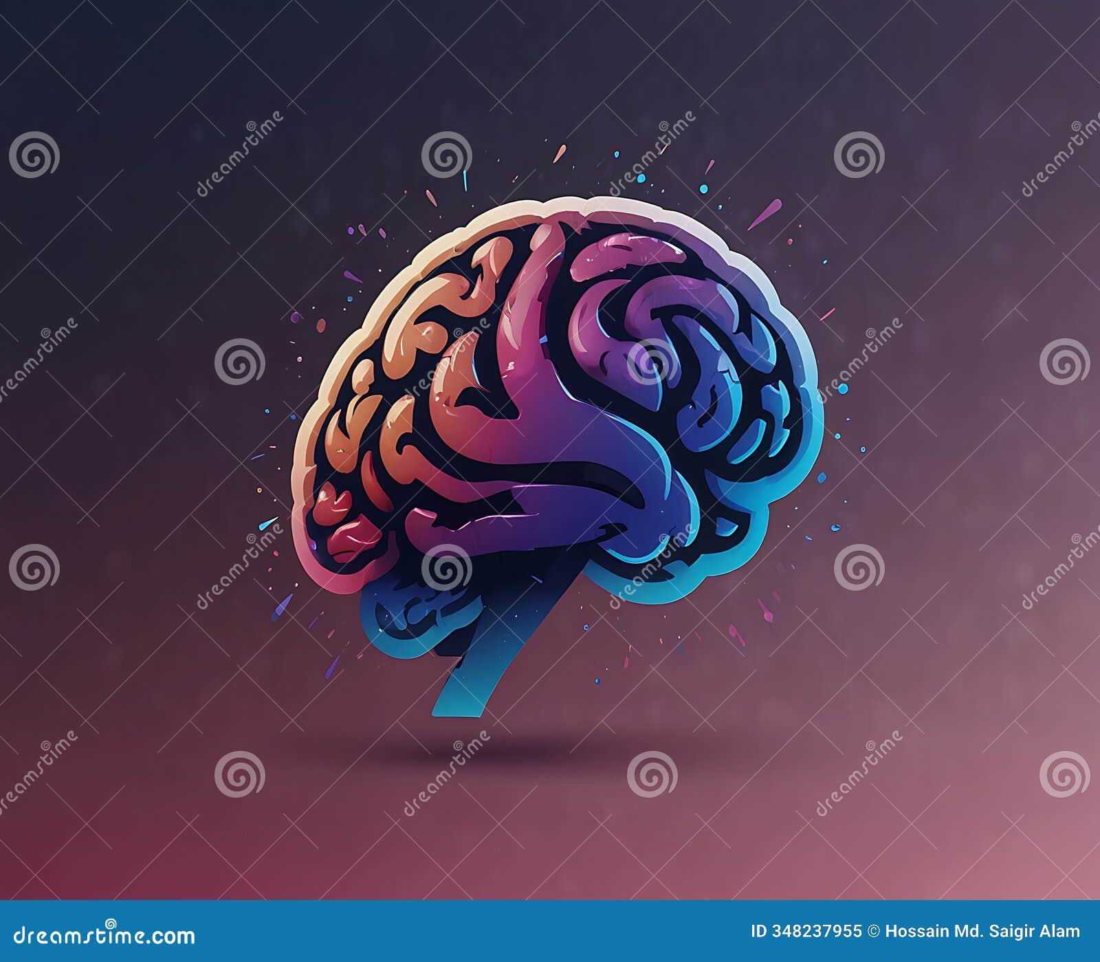 Minimalist Brain Stack Head People Logo Design Vector Illustration ...