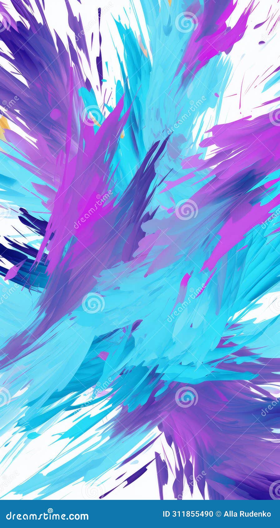 Vibrant Digital Art Explosion of Colorful Strokes for Dynamic ...