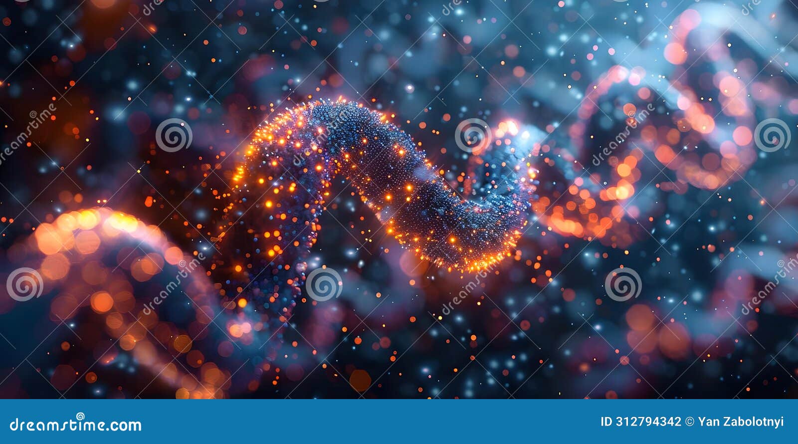 Vibrant Digital Art of a Microscopic Neural Network with Colorful Dots ...