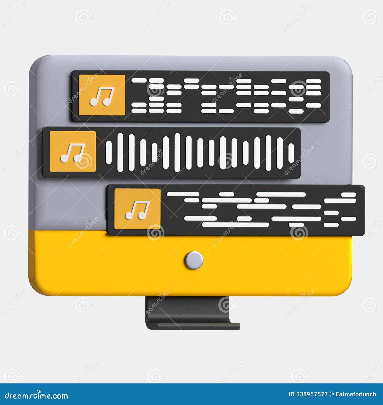 Digital Audio Workstation Interface with Colorful Elements and Waveform ...