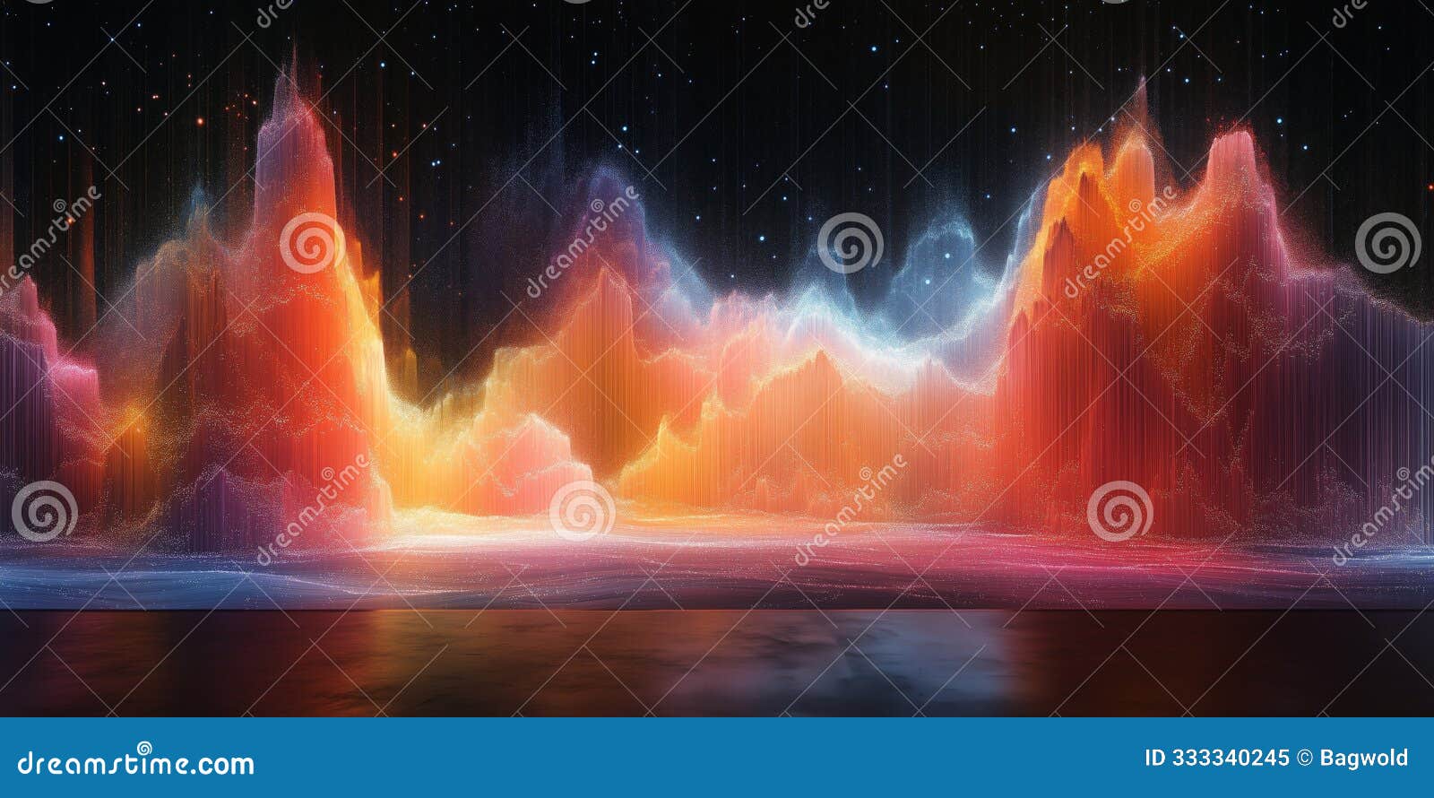 Vibrant Digital Data Landscape with Latent Space Visuals Stock ...