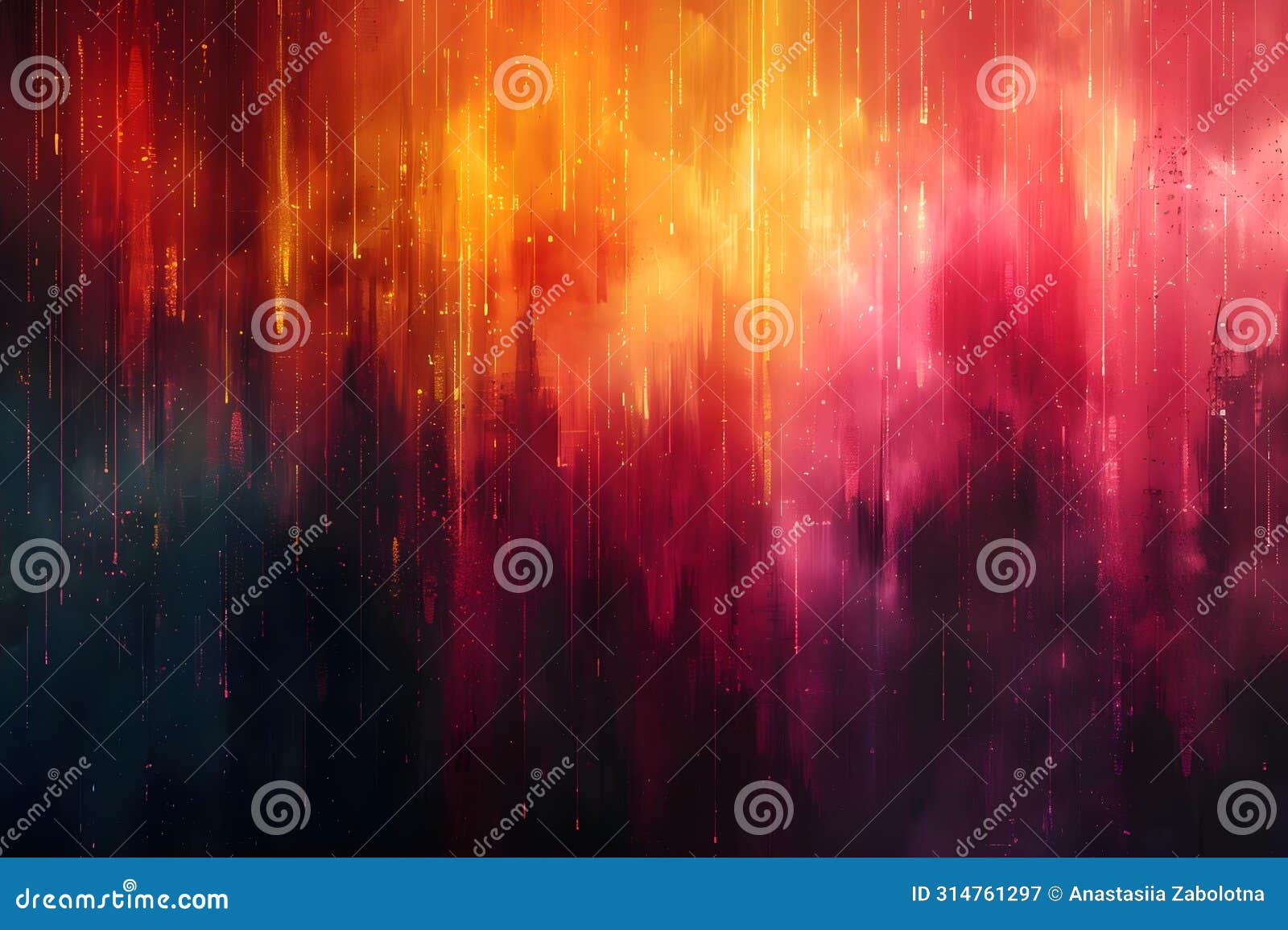 Concept Digital Art, Rainfall Simulation, Abstract Design, Vibrant ...