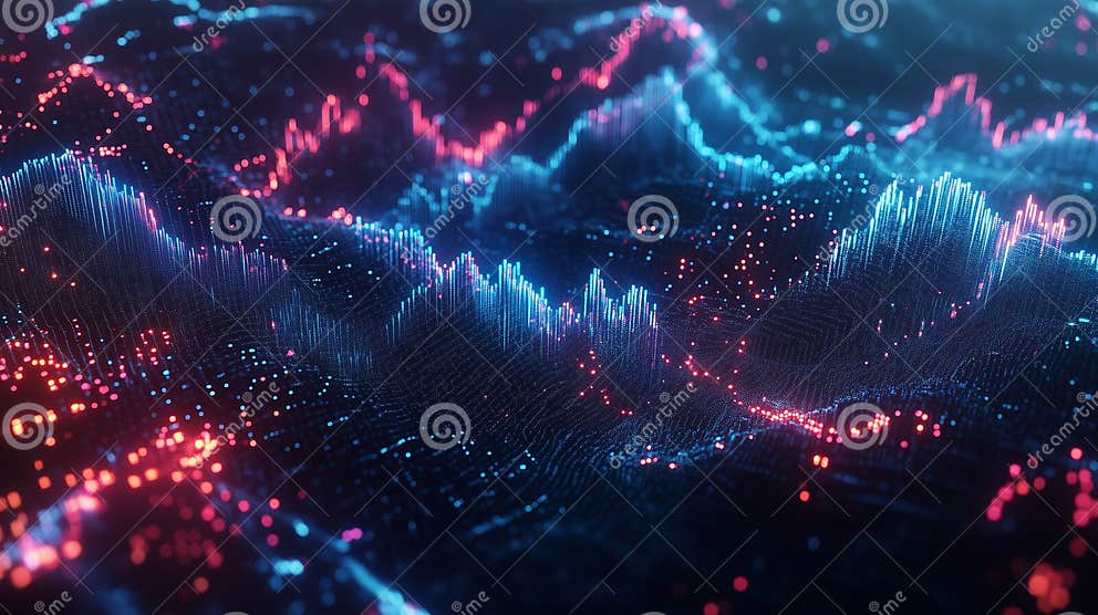 Vibrant Digital Waveform Visualization Showcasing Intricate Patterns ... Vibrant Digital Waveform Visualization Showcasing Intricate Patterns ...