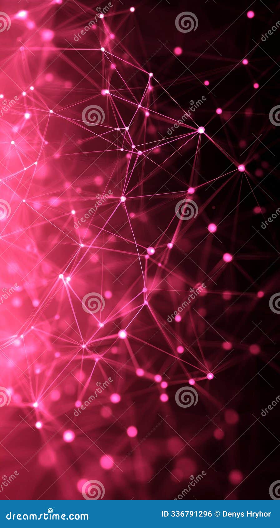 A Vibrant Display of Pink Lines and Dots Interconnected in a Network ...