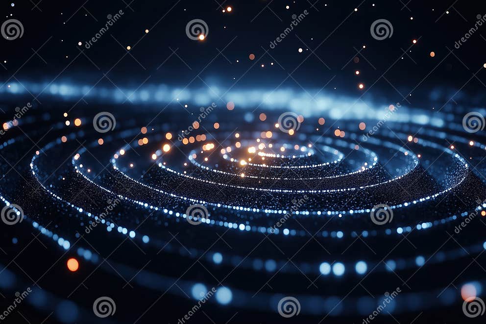 Swirling Cosmic Patterns Illuminate the Night with Radiant Blue Lights ...