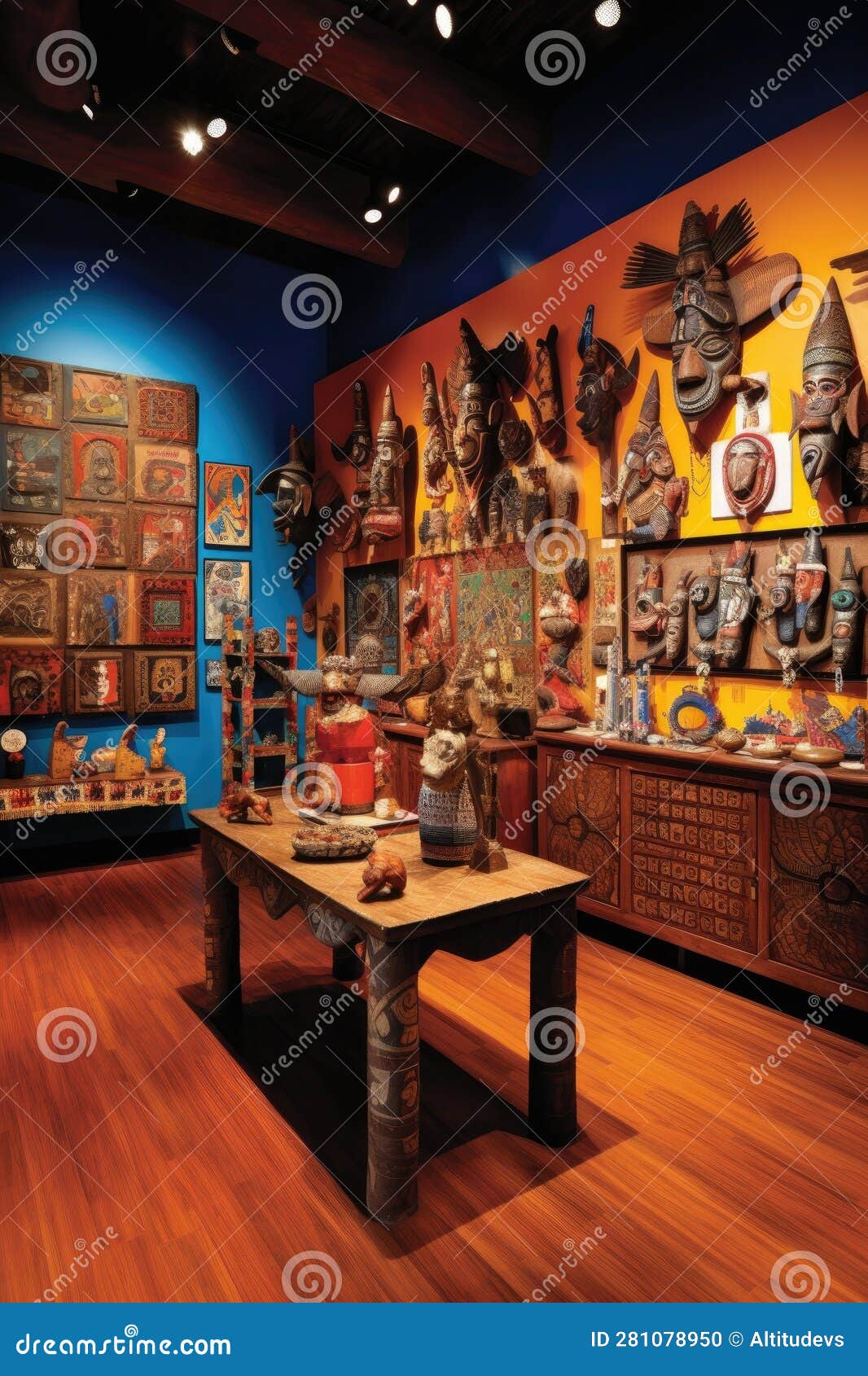 A Vibrant Display of Traditional Cultural Artifacts Stock Illustration ...