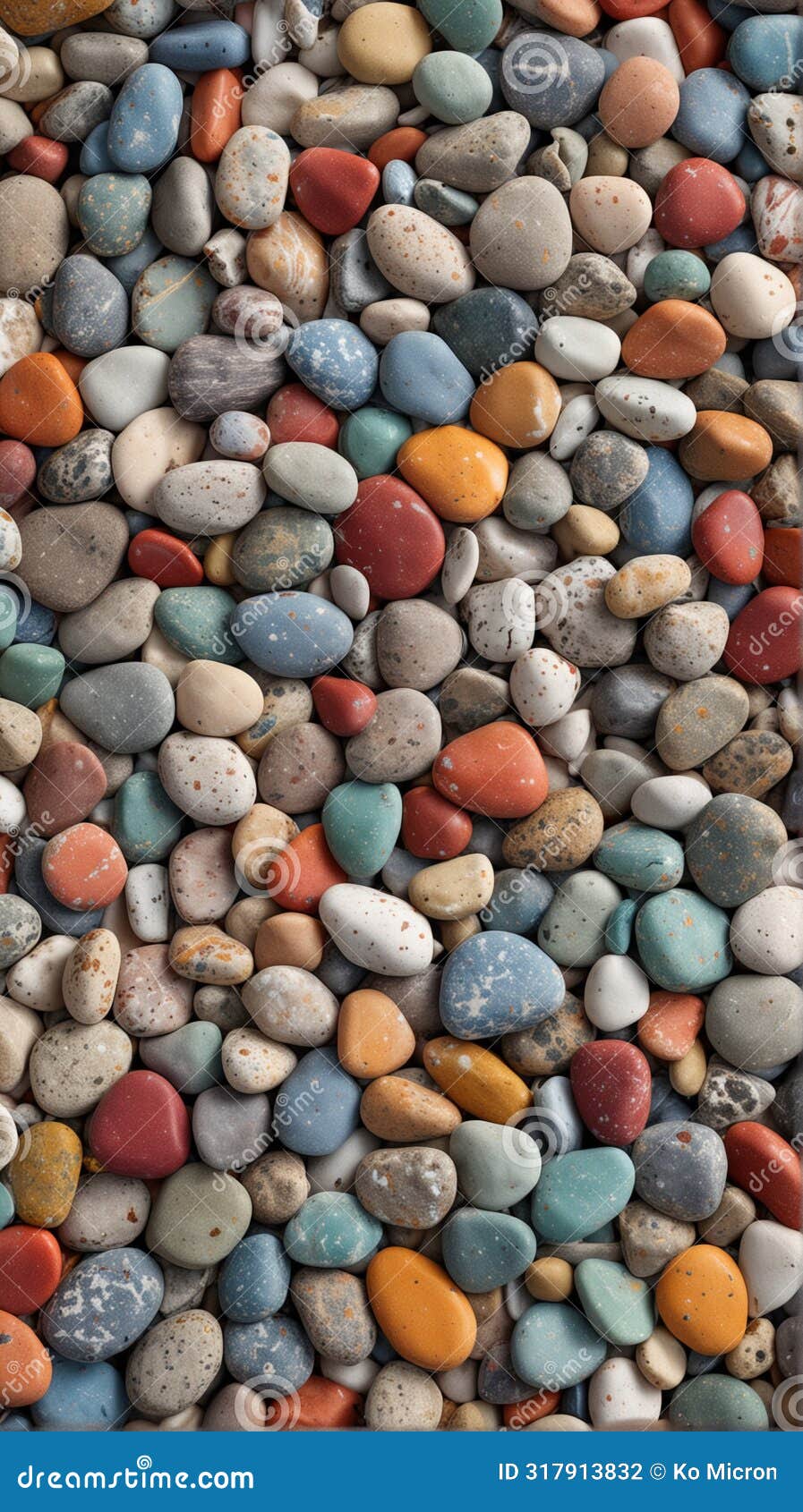 Colorful Pebble Collection : Array of Smooth Pebbles in Various Colors ...