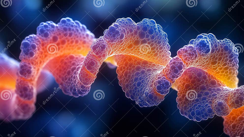Vibrant DNA Helix Structure Representing Genetic Complexity Stock Image ...