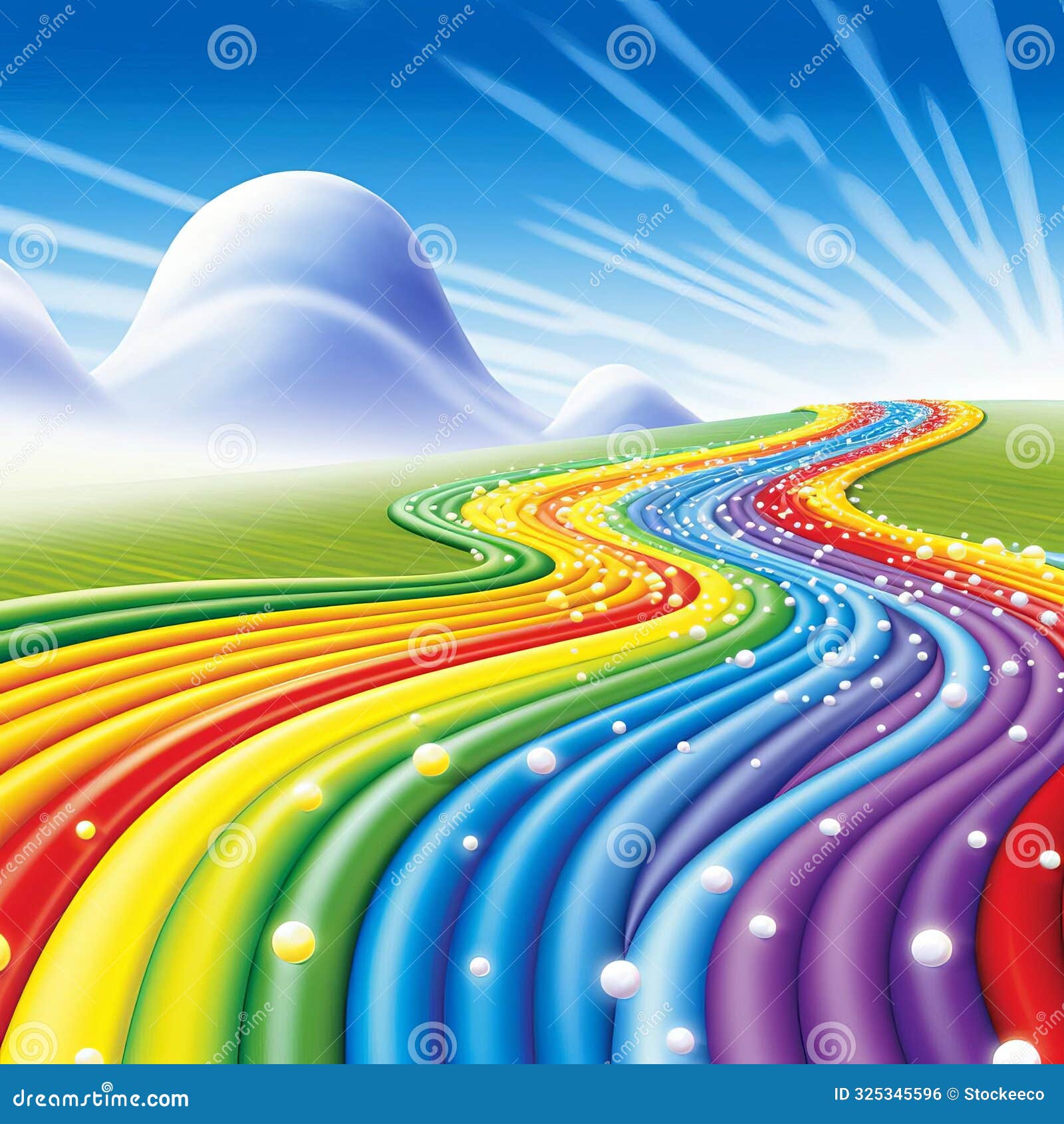 Vibrant Psychedelic Artwork Inspired by Quantum Wavetracing Style Stock ...