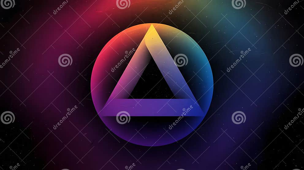 Colorful Geometric Triangles in Abstract, Shifting Tones Stock ...