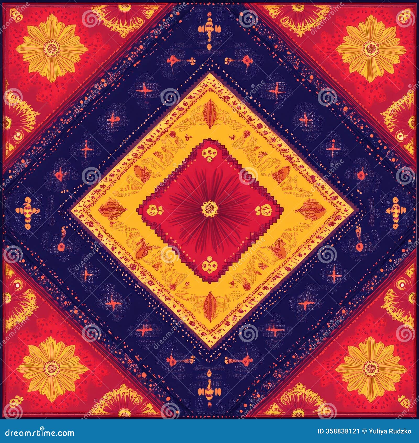 Seamless Bandhani Border Design. Tribal Seamless Border Design Royalty ...