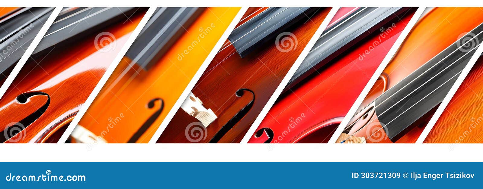Vibrant and Dynamic Collage of Musical Instruments, Divided with White ...