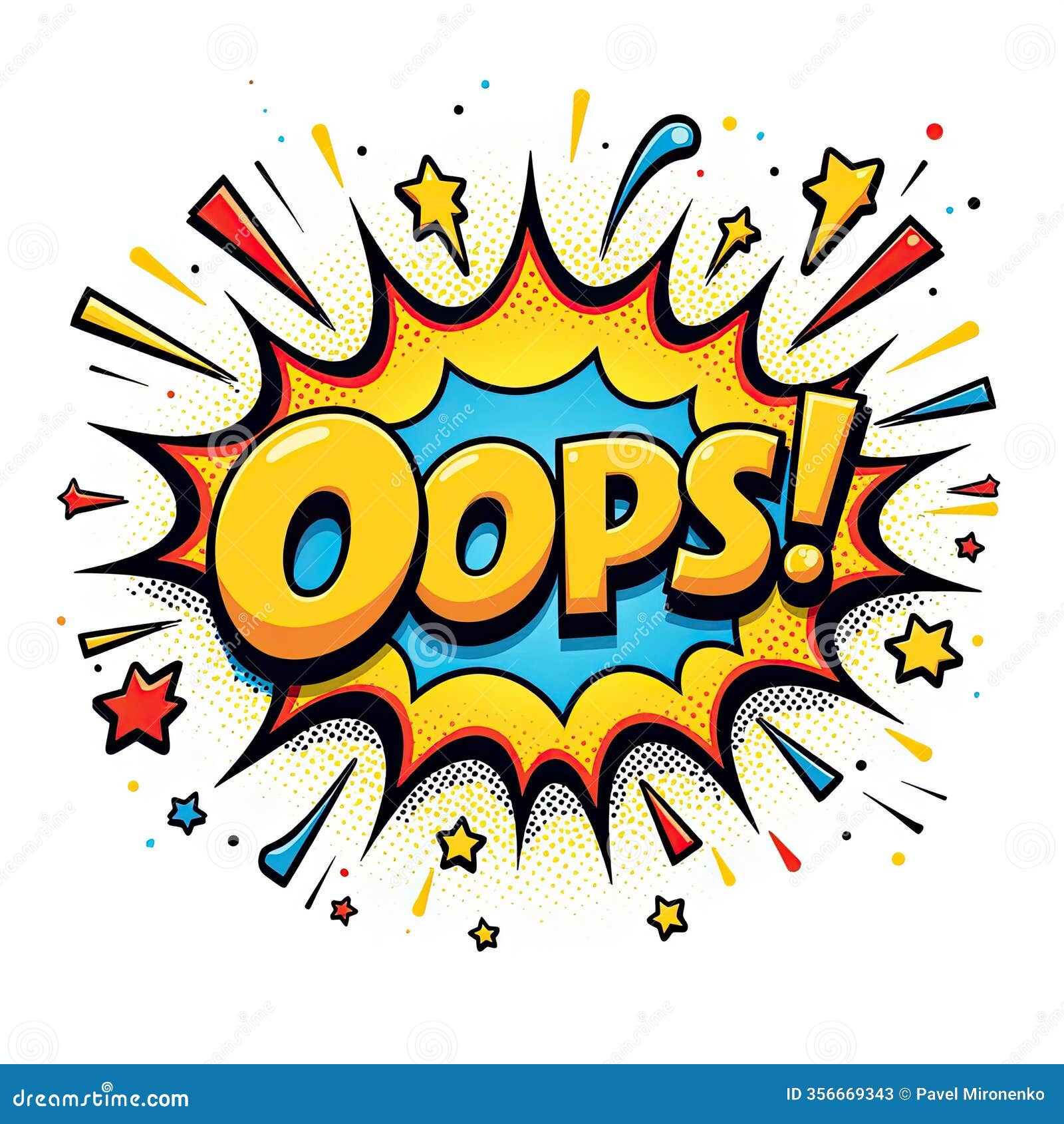 Vibrant and Dynamic Comic Art Style Showcasing the Word Oops, Png, Ai ...