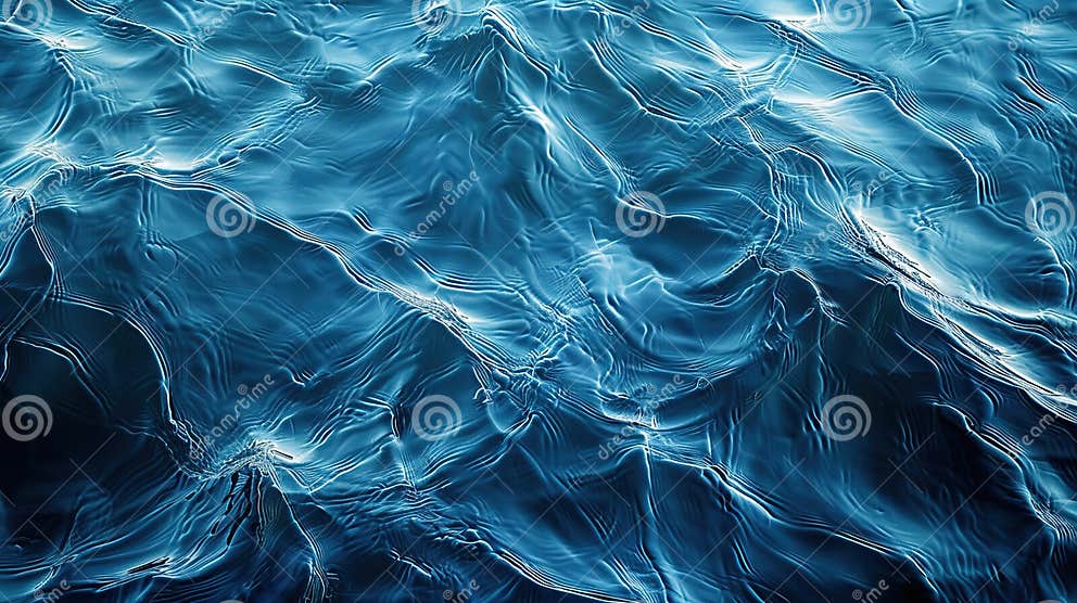 A Vibrant and Dynamic Image of Deep Blue Ocean Waves Stock Illustration ...