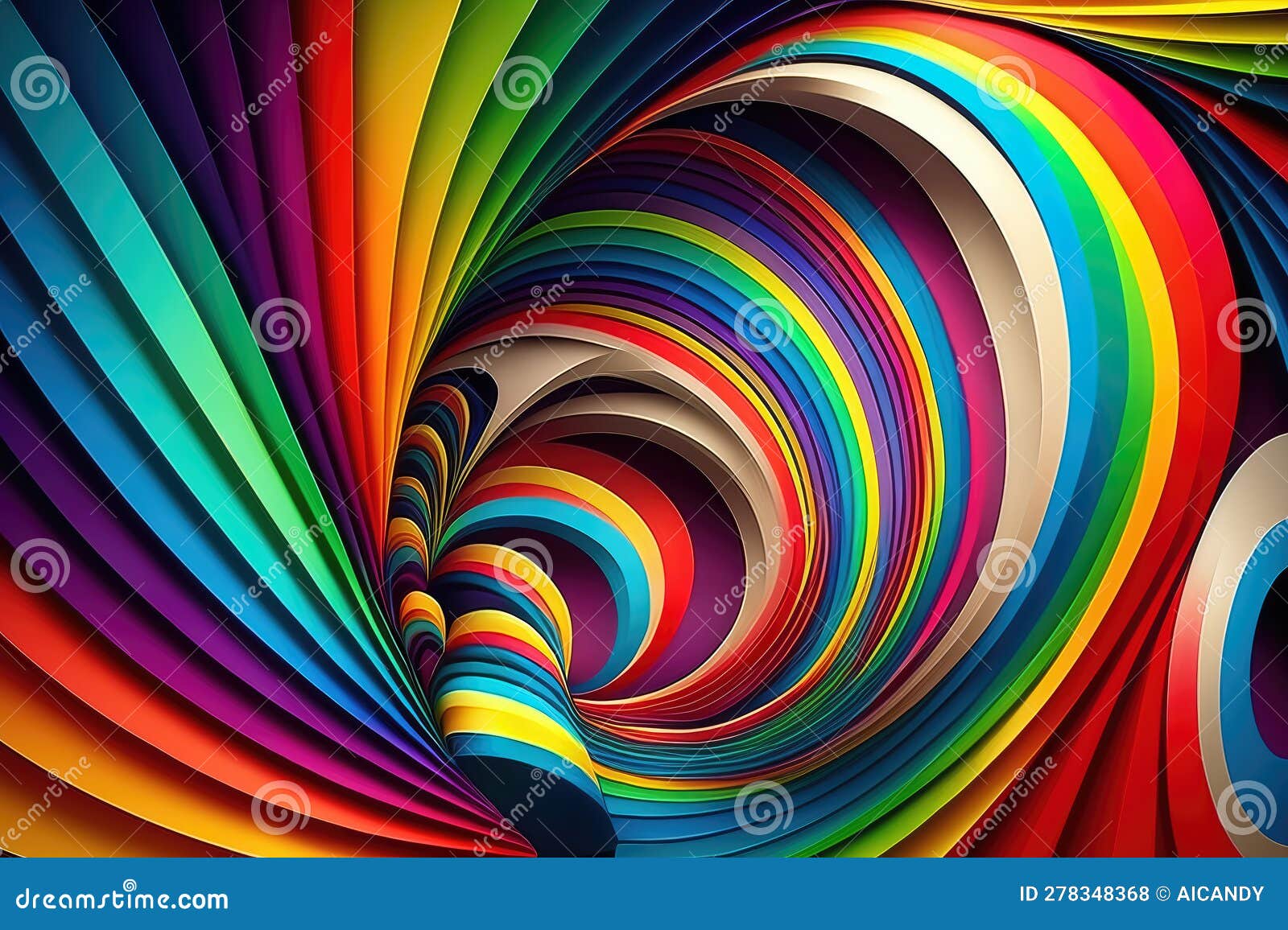 Vibrant And Dynamic Optical Illusion Wallpaper With Rainbow-colored ...