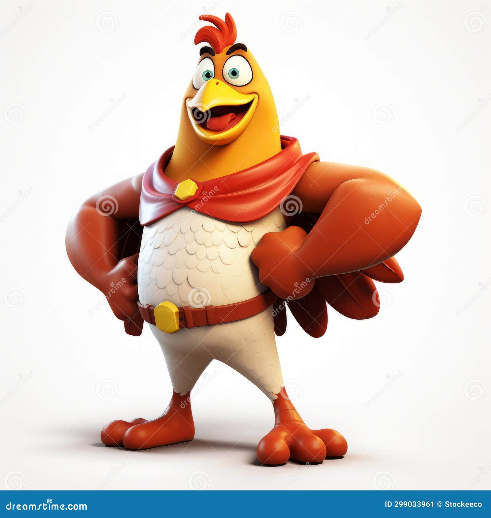 Inventive Cartoon Chicken with Charming Masculine Character Design ...