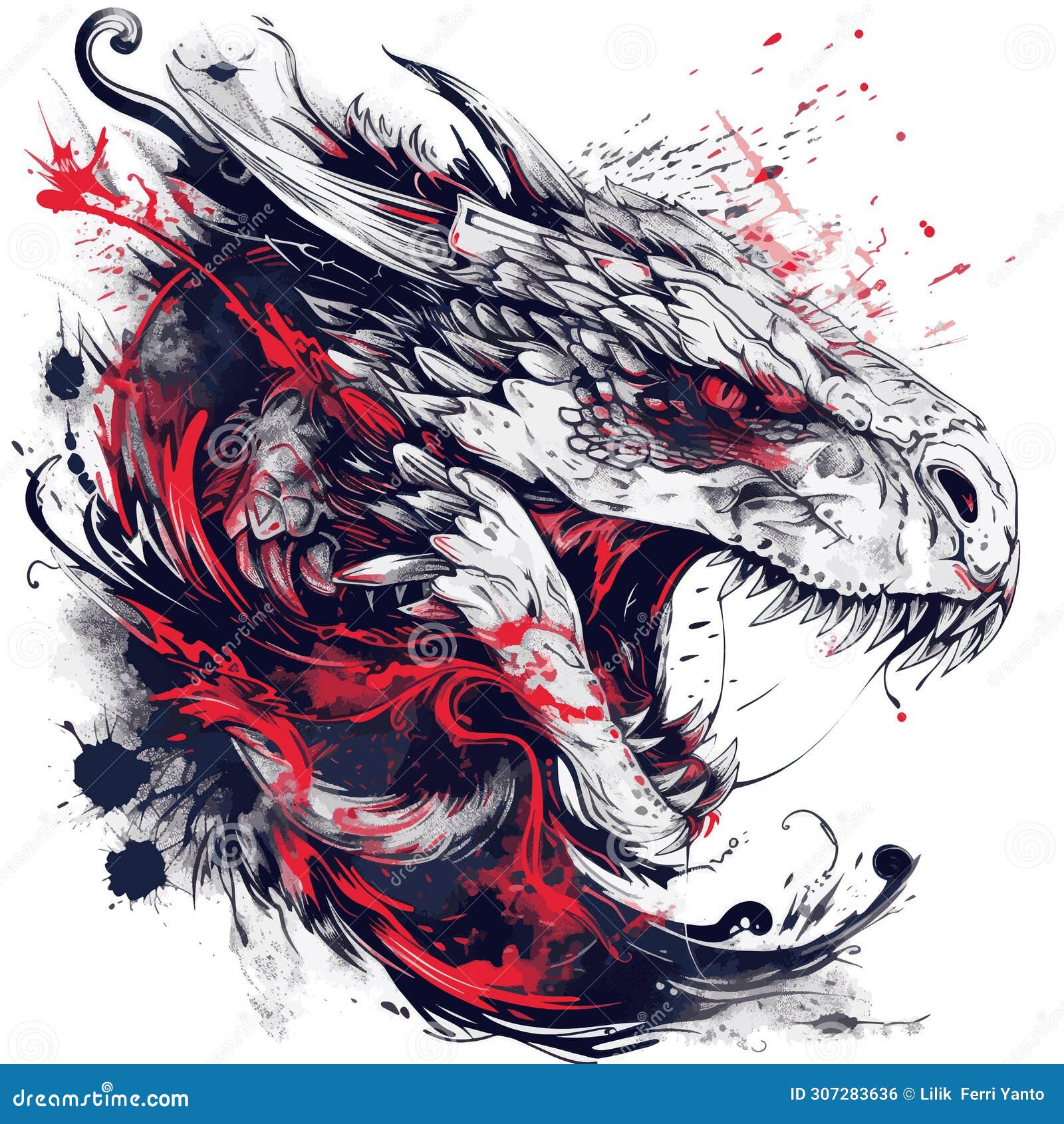 Vibrant and Dynamic Vector Illustration of a Ferocious Creature ...