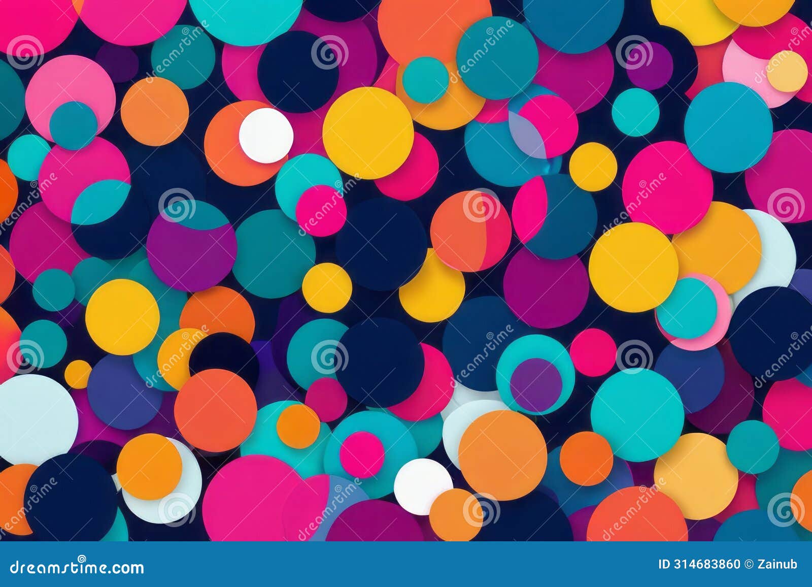 Vibrant Echoes: Resonating with Abstract Multi-Color Shapes Stock ...