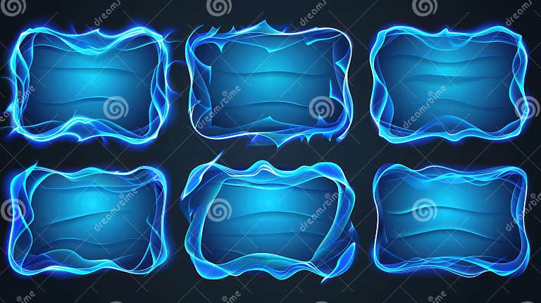 Vibrant Electric Blue Photo Frames Styled with a Striking Thunderbolt ...