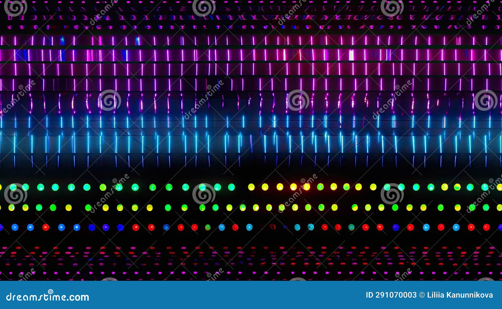 A Vibrant and Electrifying Disco Wall Illuminated by Neon LED ...