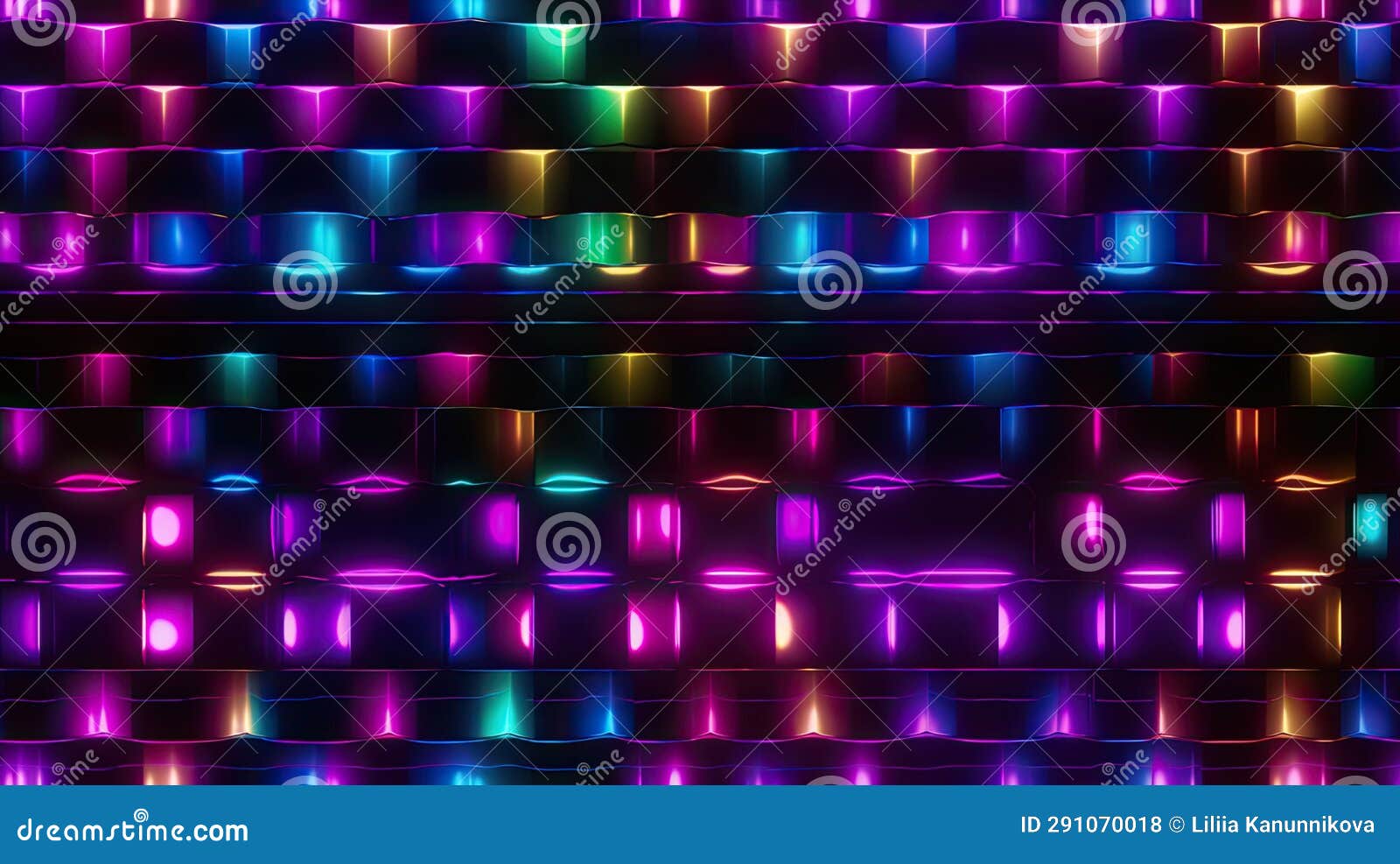 A Vibrant and Electrifying Disco Wall Illuminated by Neon LED ...