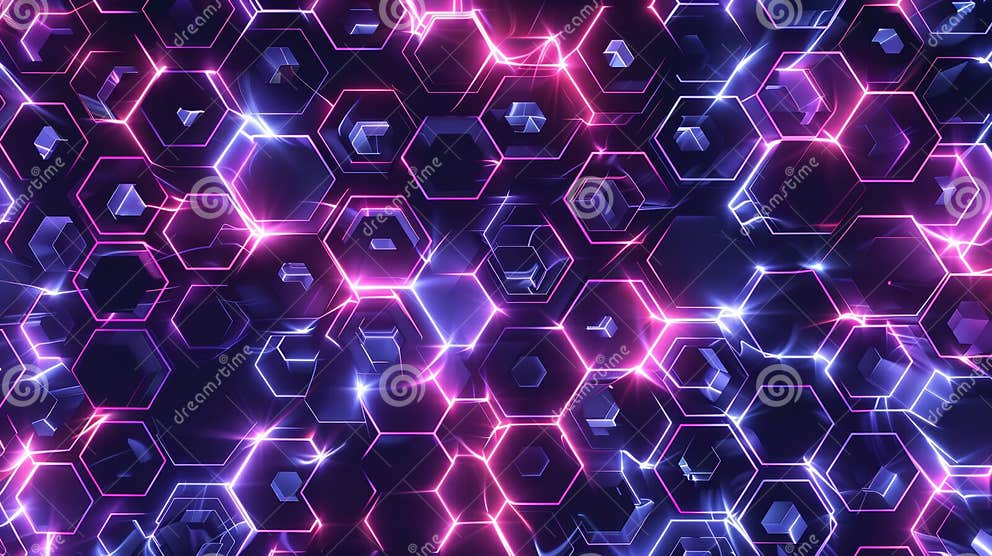 Vibrant Energy Flow in Dynamic Interlocking Hexagonal Pattern for ...