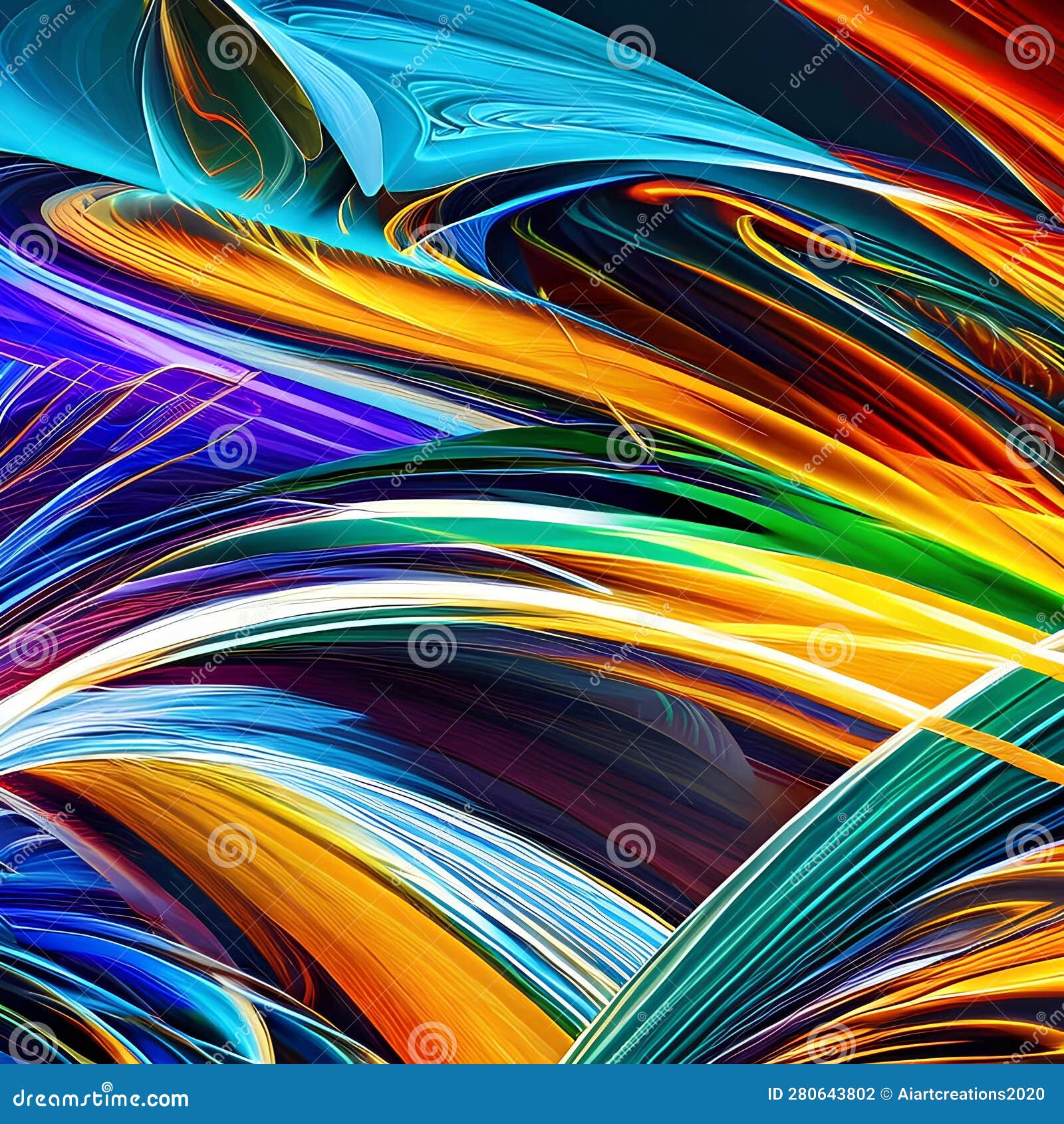 A Vibrant Explosion of Abstract Shapes and Colors, Creating a Dynamic ...