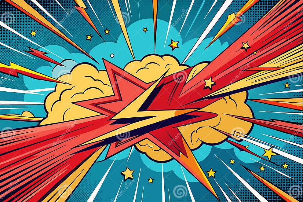 A Vibrant Explosion of Color and Lines Represents Energy and Dynamism ...