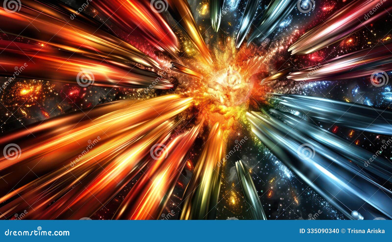 A Vibrant Explosion of Colors and Light, Depicting Energy and Cosmic ...