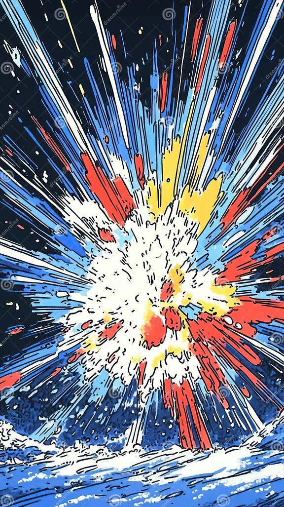 A Vibrant Explosion of Colors Radiating Outward, Creating a Dynamic ...