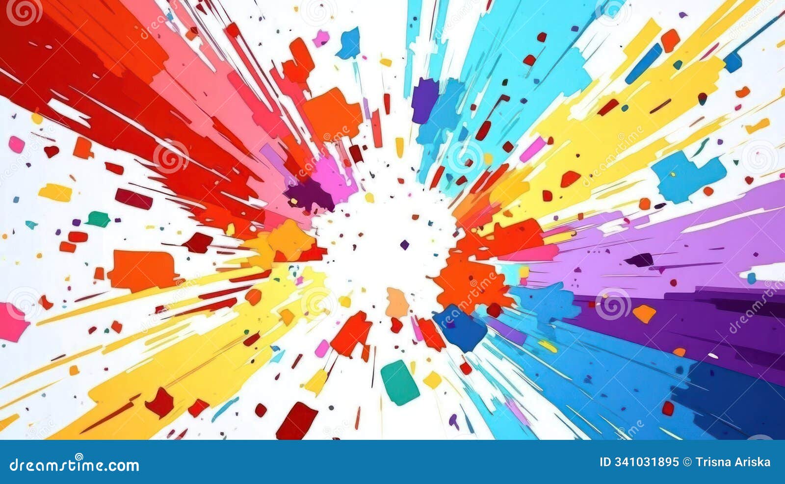 A Vibrant Explosion of Colors Radiating Outward, Creating a Dynamic ...