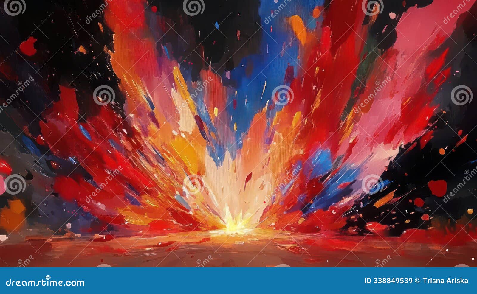 A Vibrant Explosion of Colors Radiating Outward, Evoking Energy and ...