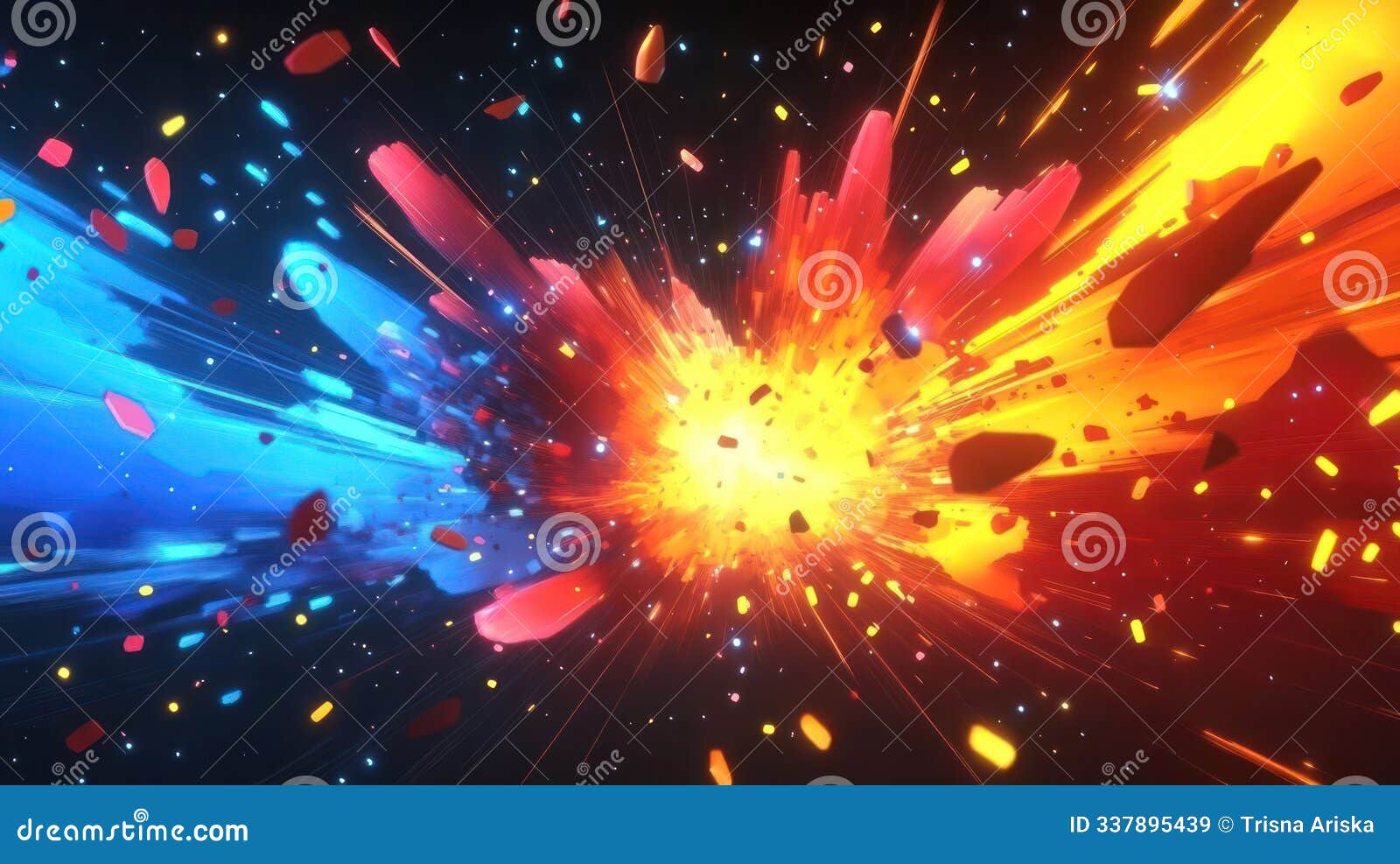 A Vibrant Explosion of Colors Representing Energy and Dynamism Stock ...