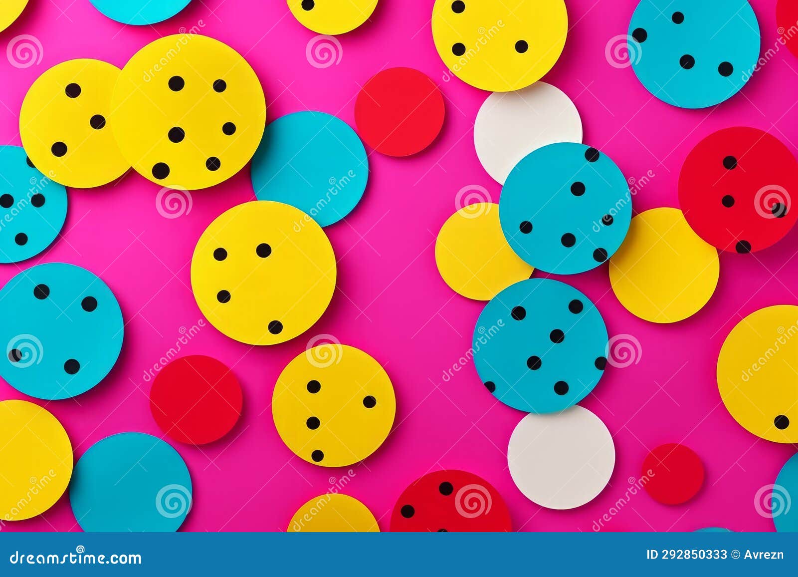 A Vibrant Explosion of Polka Dots and Creativity, Generative AI Stock ...