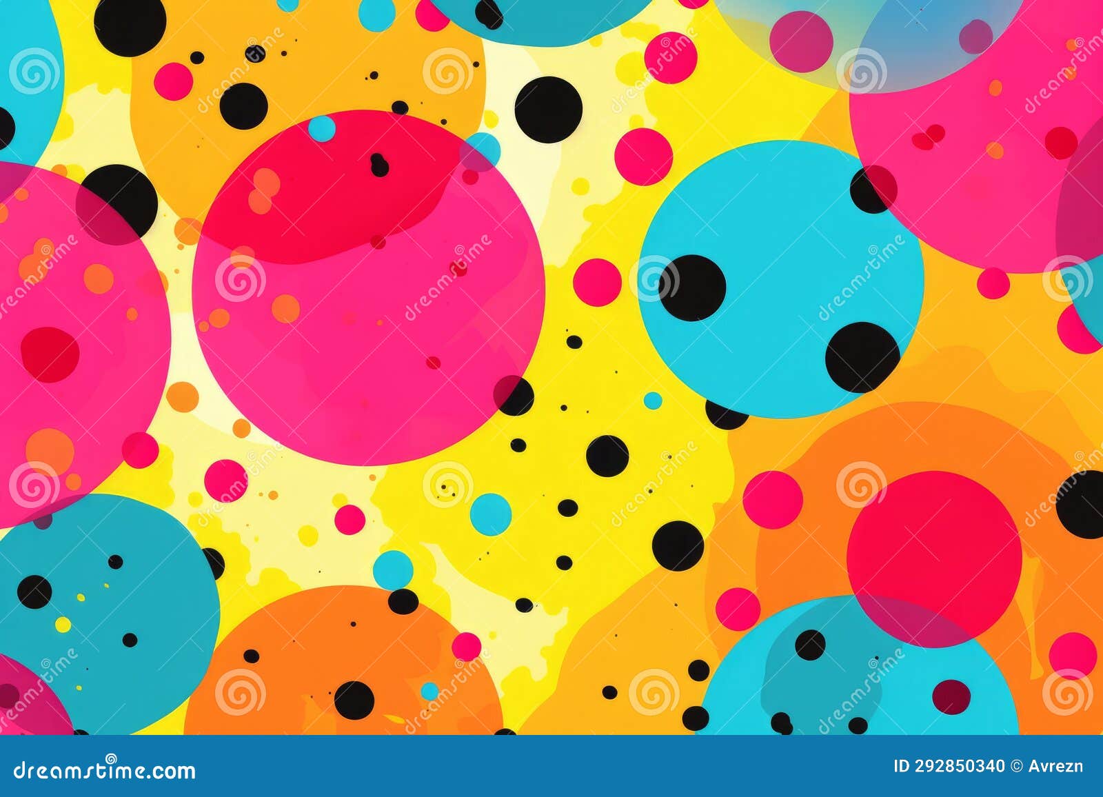 A Vibrant Explosion of Polka Dots and Creativity, Generative AI Stock ...